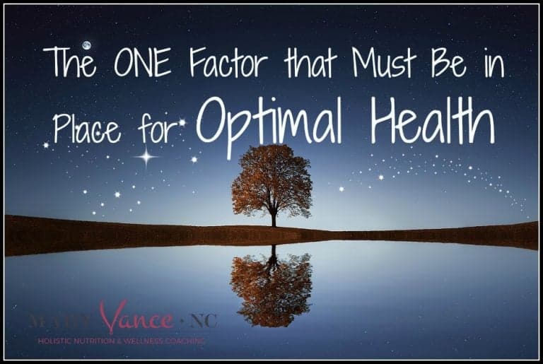 The One Key Factor You Need for Optimal Health